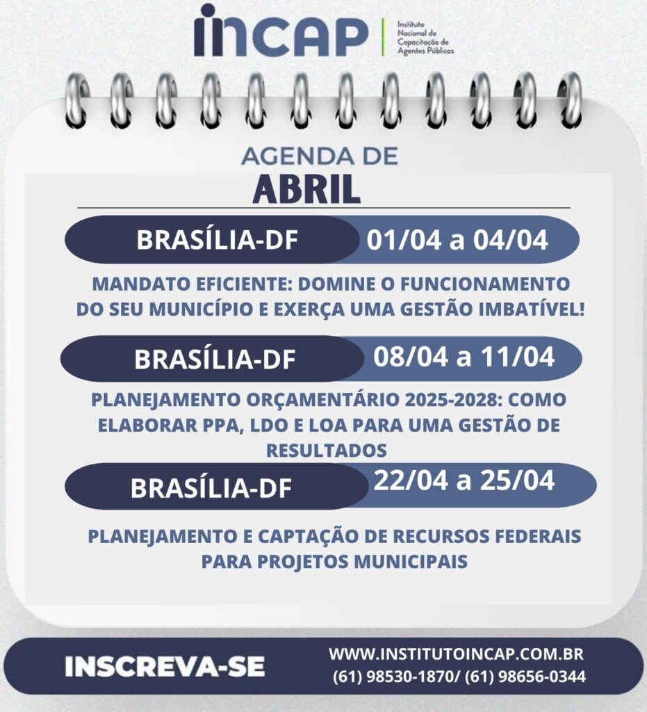 INCAP – Instituto Nacional De Capacitação De Agentes Públicos – INCAP